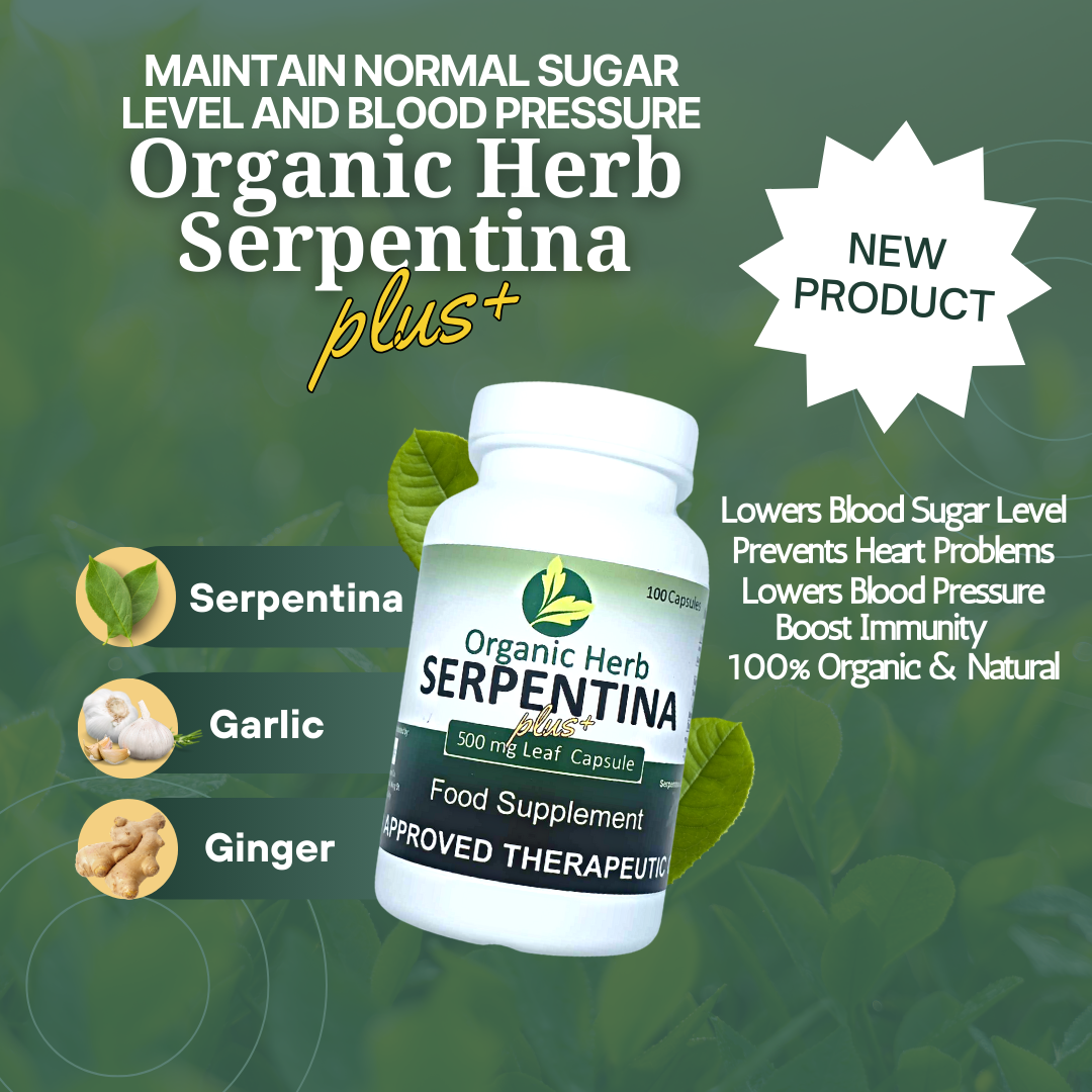 Organic Herb Serpentina Plus Capsules 100's – Organic Health Pharma