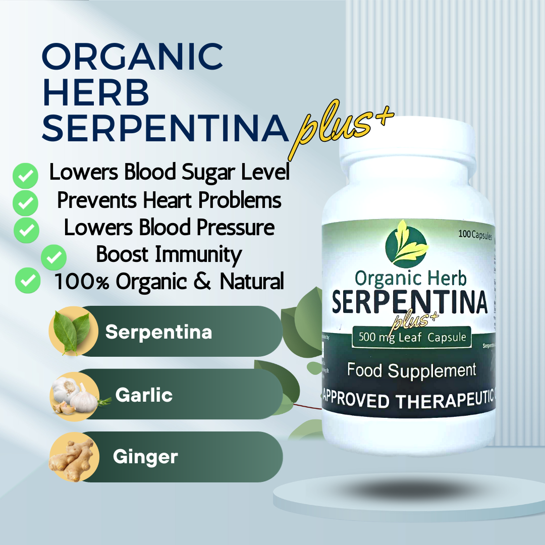 Organic Herb Serpentina Plus Capsules 100's – Organic Health Pharma