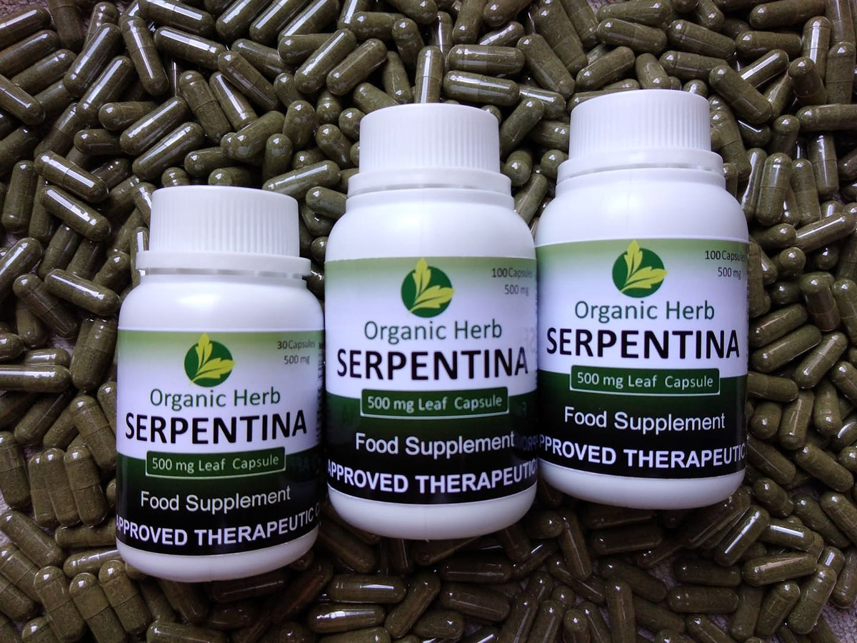Organic Herb Serpentina Capsules 400mg x 100's (BUY 2 GET 1) FDA Appro ...