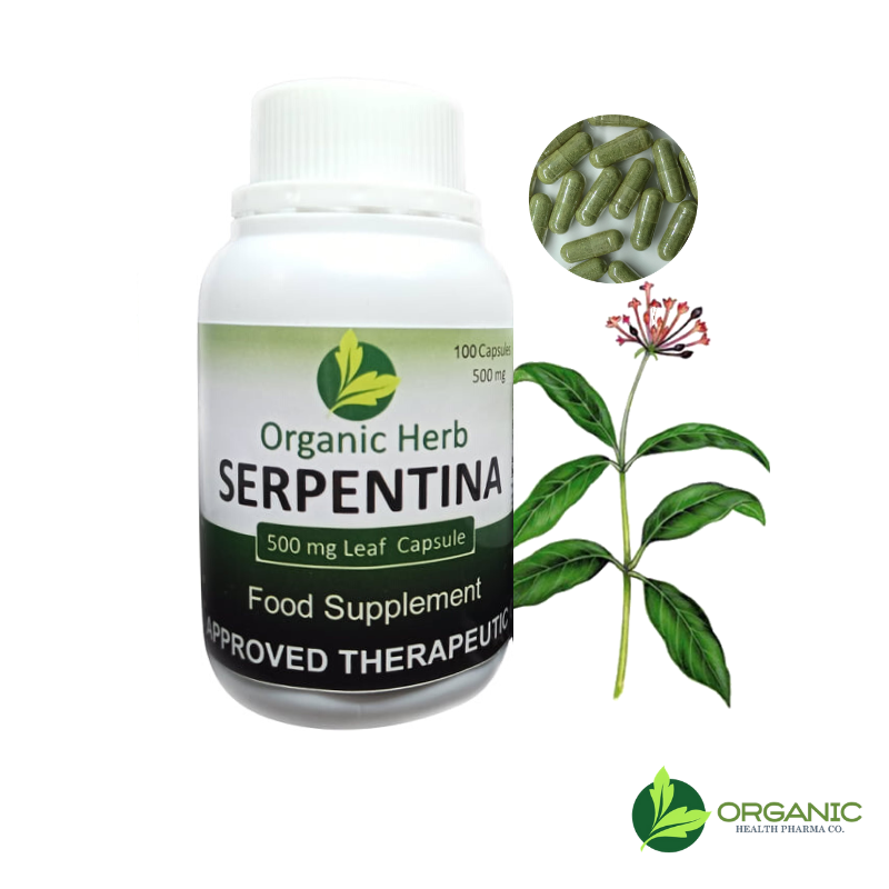 Serpentina Capsules 400mg x 100's (Organic Herb) – Organic Health Pharma